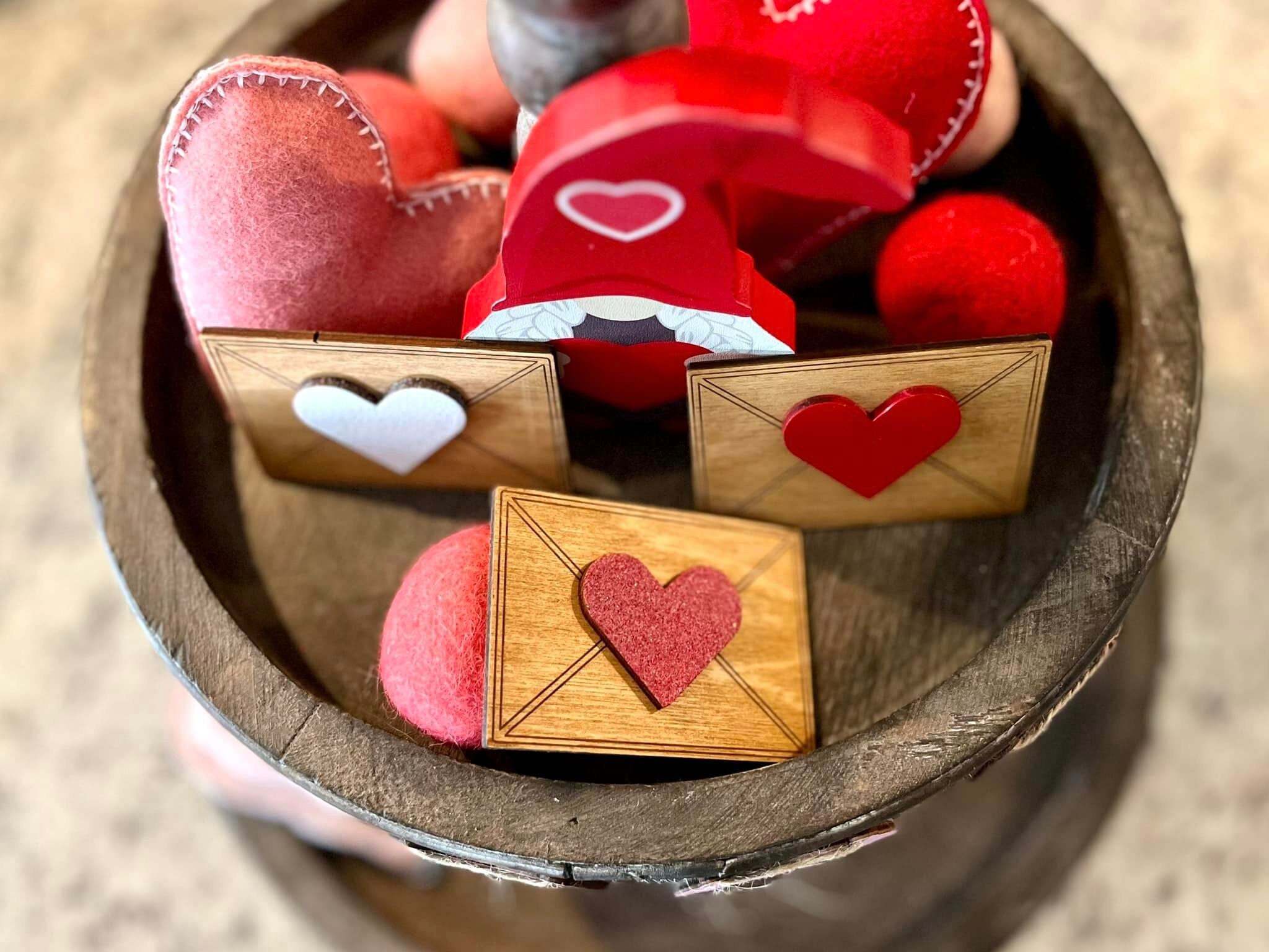 Valentine's Day Heart Envelope, Tier Tray Decor - Etsy