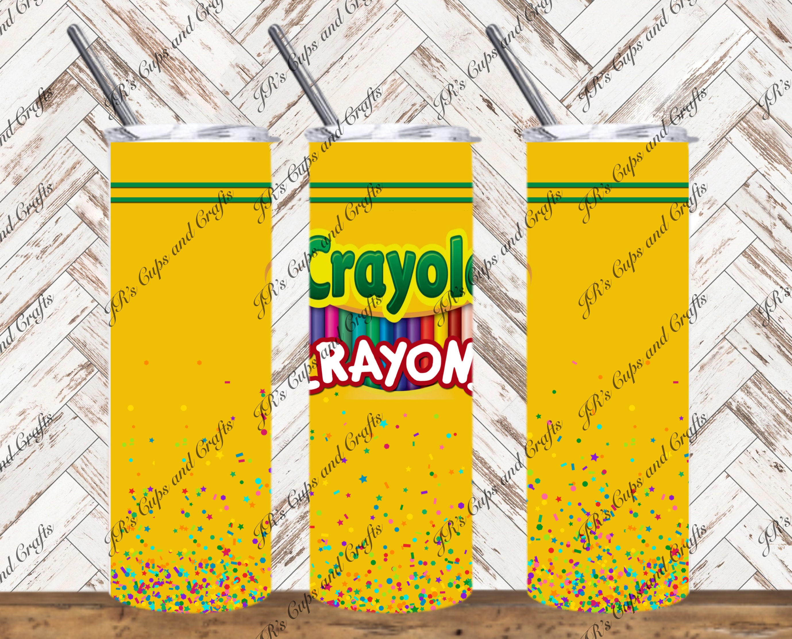 Crayola Crayon 20oz Straight Sublimation Wrap - Etsy