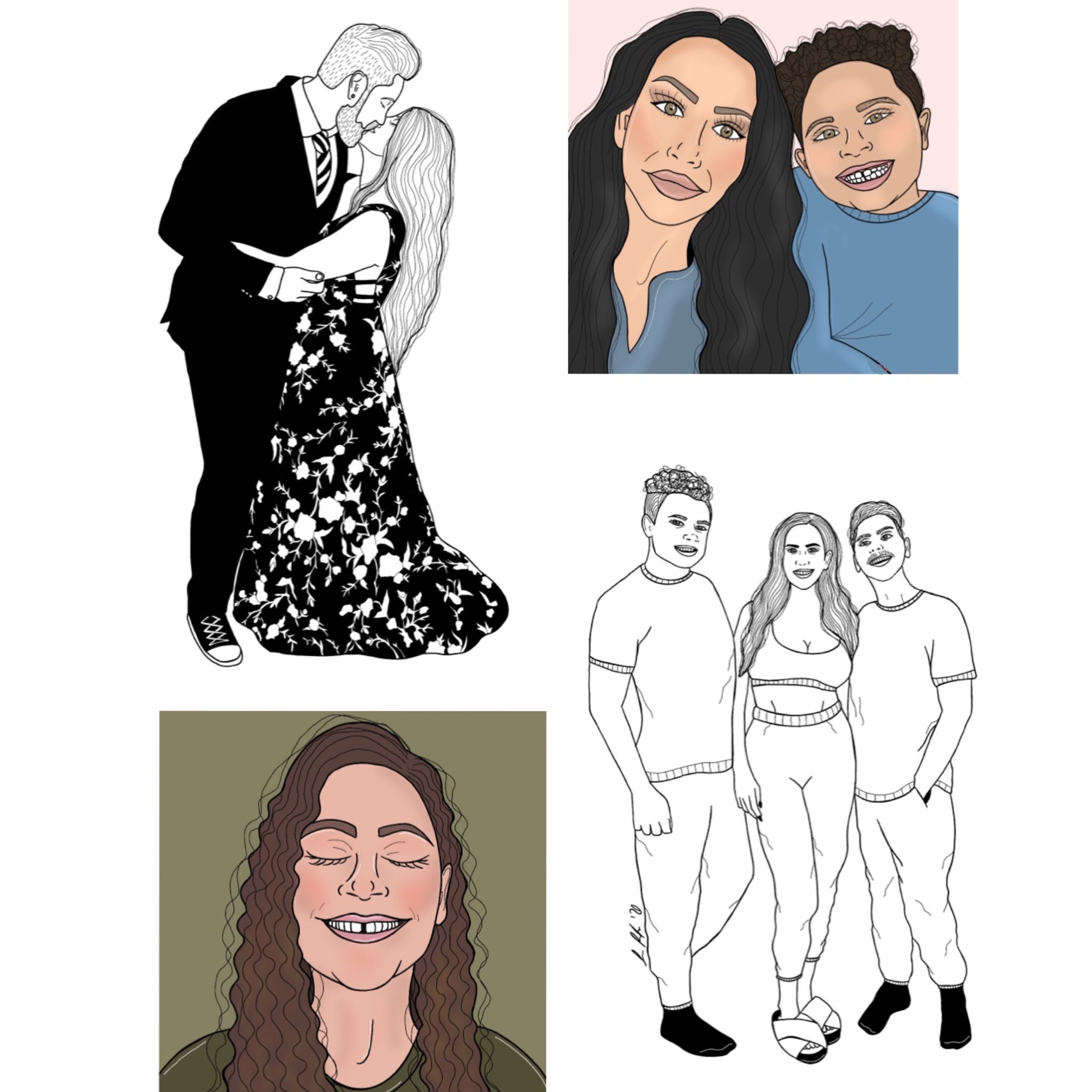 Digital Custom Portraits - Etsy