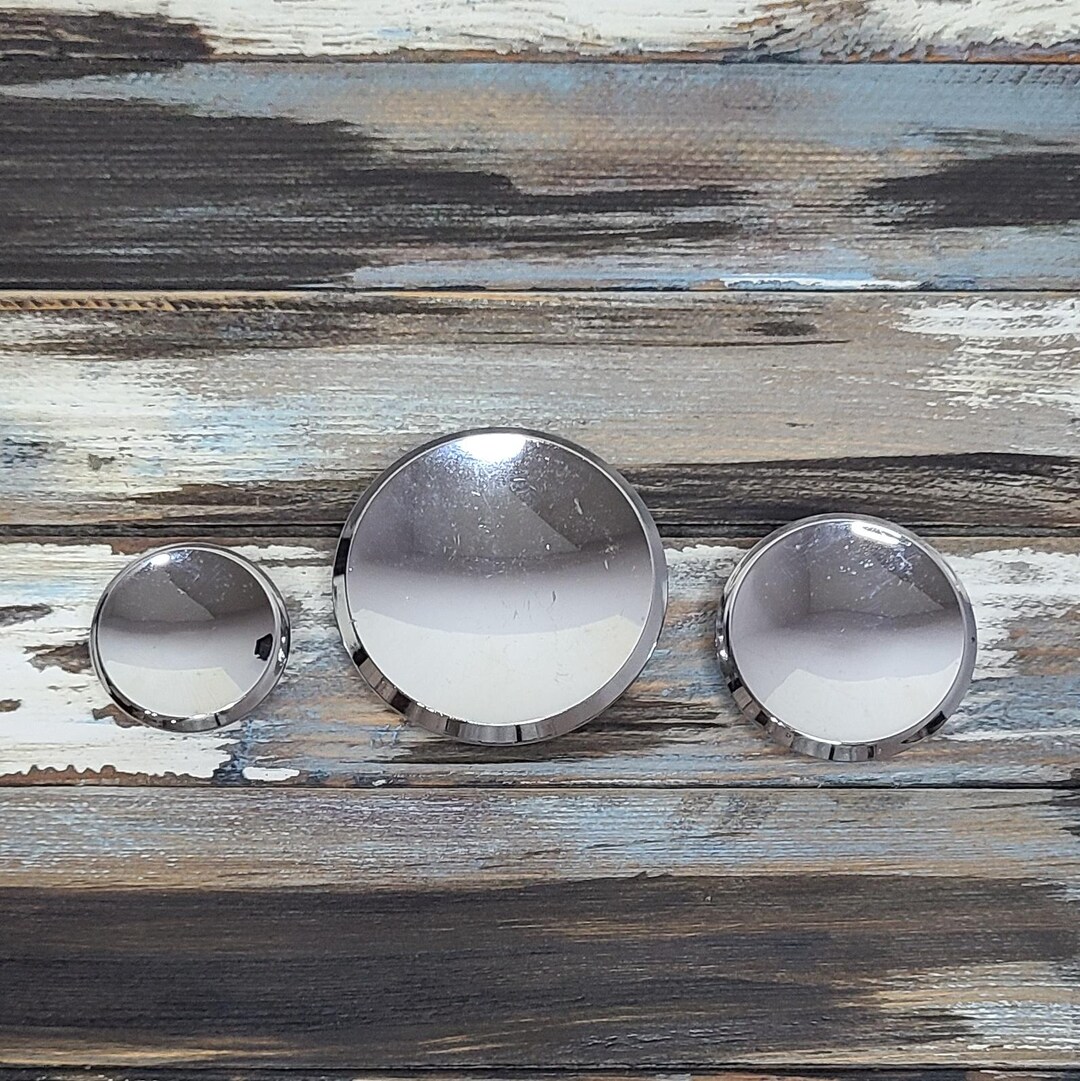 Vintage Chrome Round Concave Drawer Pulls. Amerock 50s 60s Retro ...