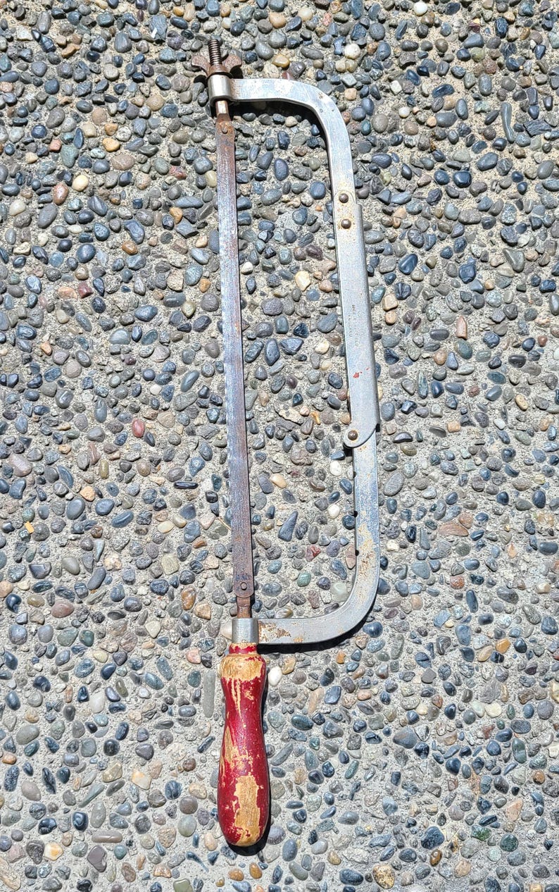 Vintage Signal Wood Handled Hacksaw. Adjustable Hand Saw Made in ...