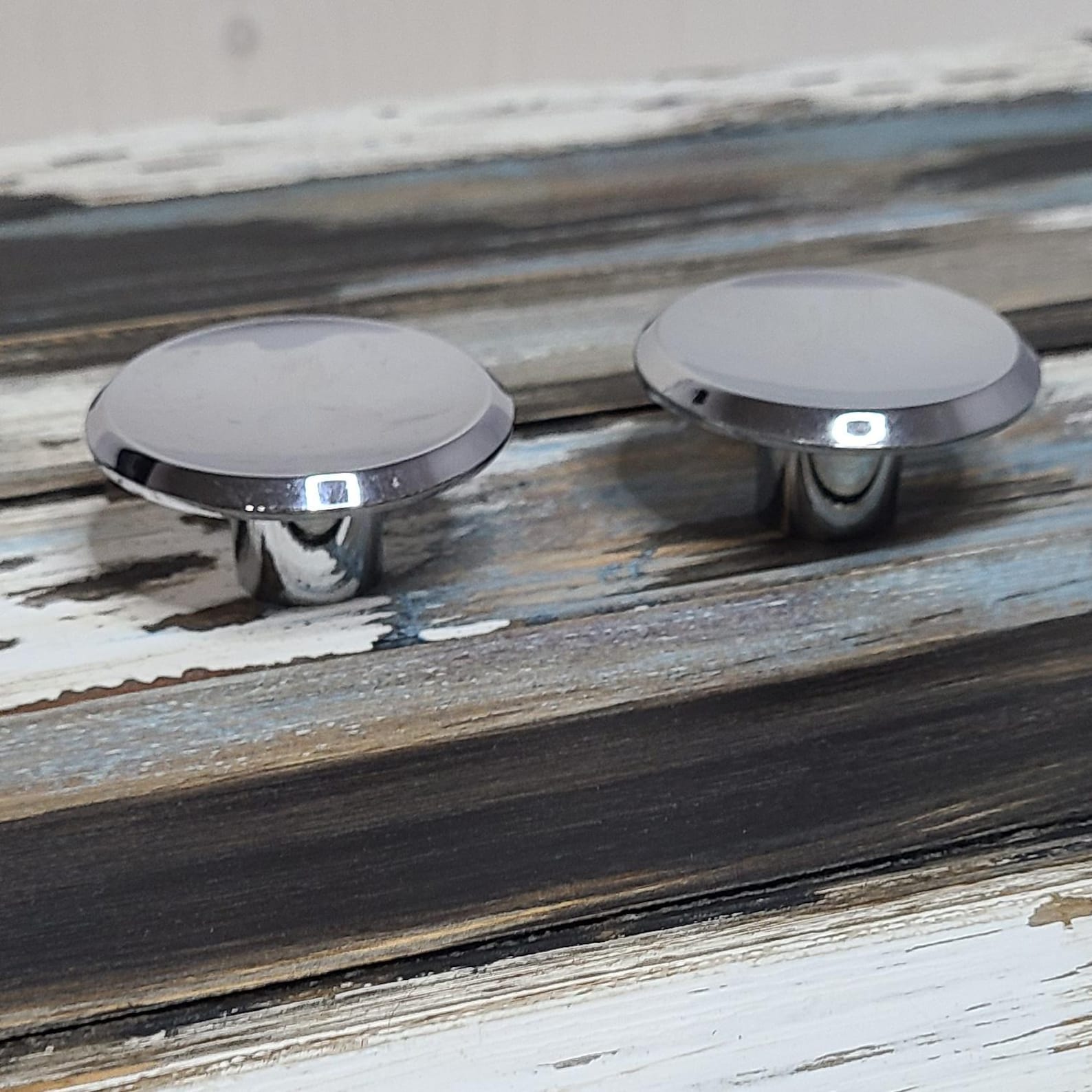 Vintage Chrome Round Concave Drawer Pulls. Amerock 50s 60s Retro ...