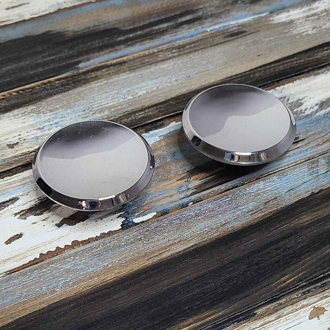 Vintage Chrome Round Concave Drawer Pulls. Amerock 50s 60s Retro ...