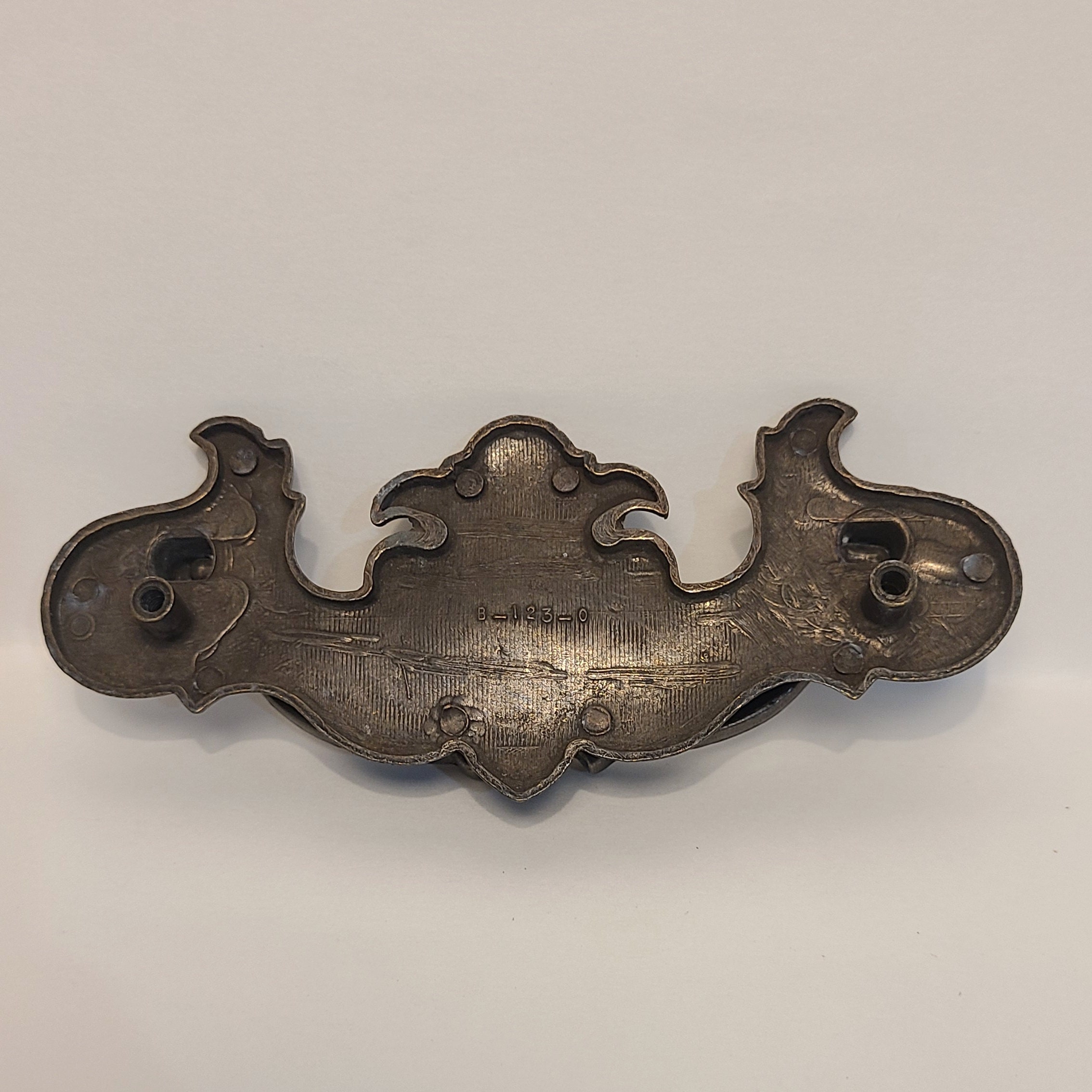 Antique Vintage Brass Drawer Pulls. Mid Century Modern Bat Drop Cabinet ...