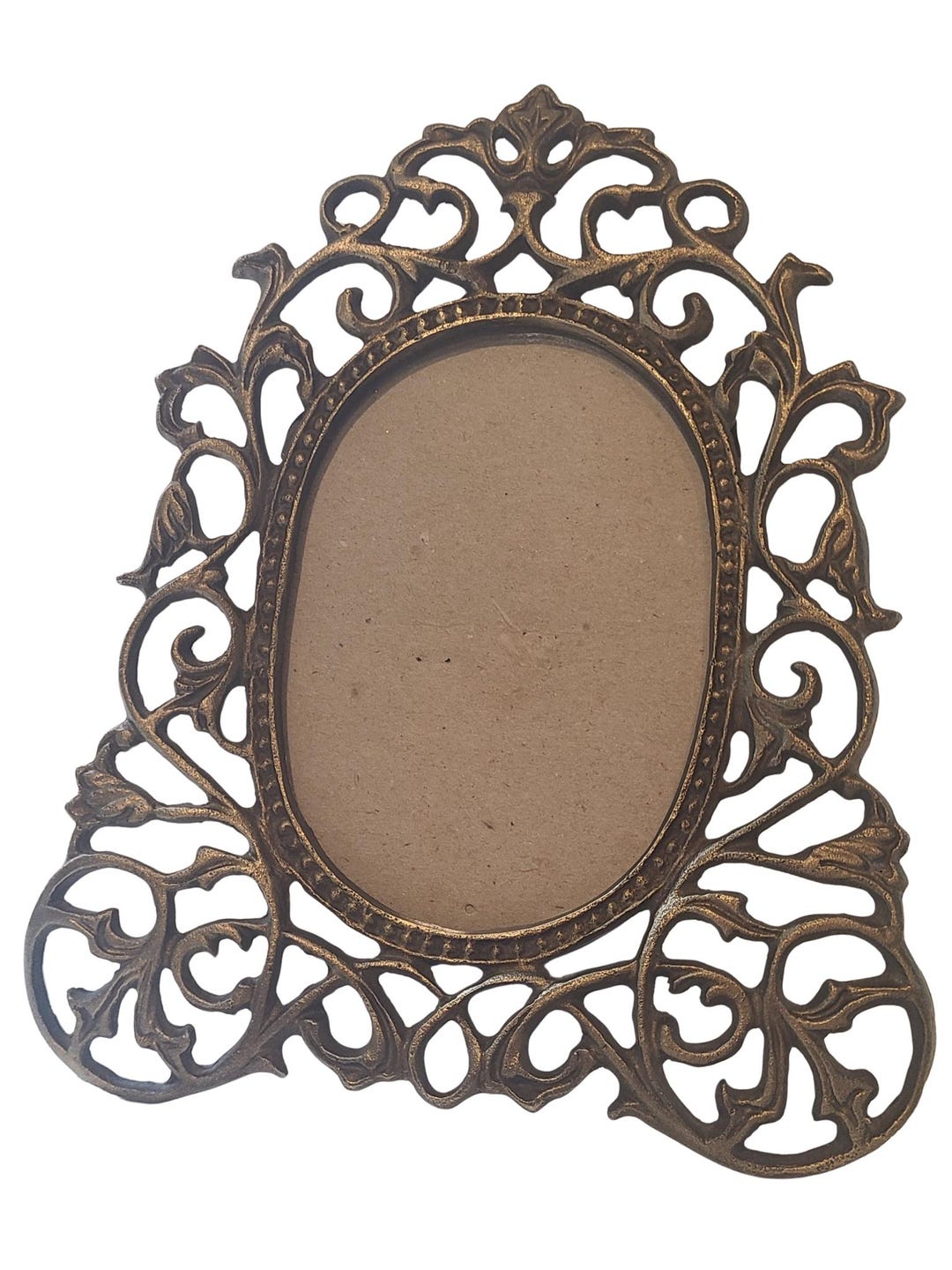 Vintage Terragraphics Brass Photo Frame | Hollywood Regency | Ornate ...