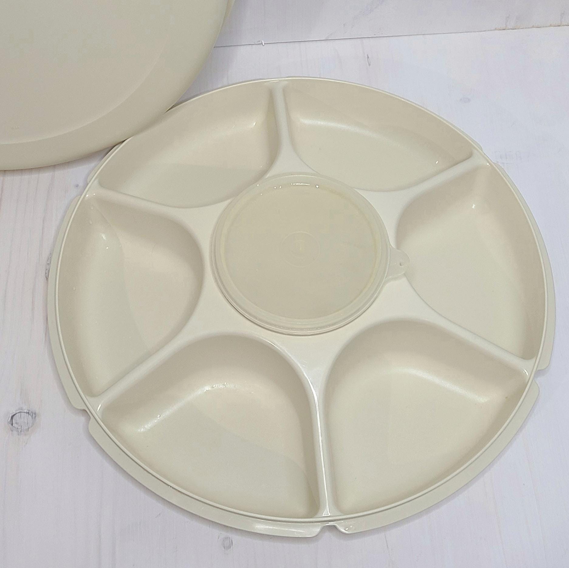 Vintage Tupperware Fruit / Veggie / Chip and Dip Platter, Holiday Party ...