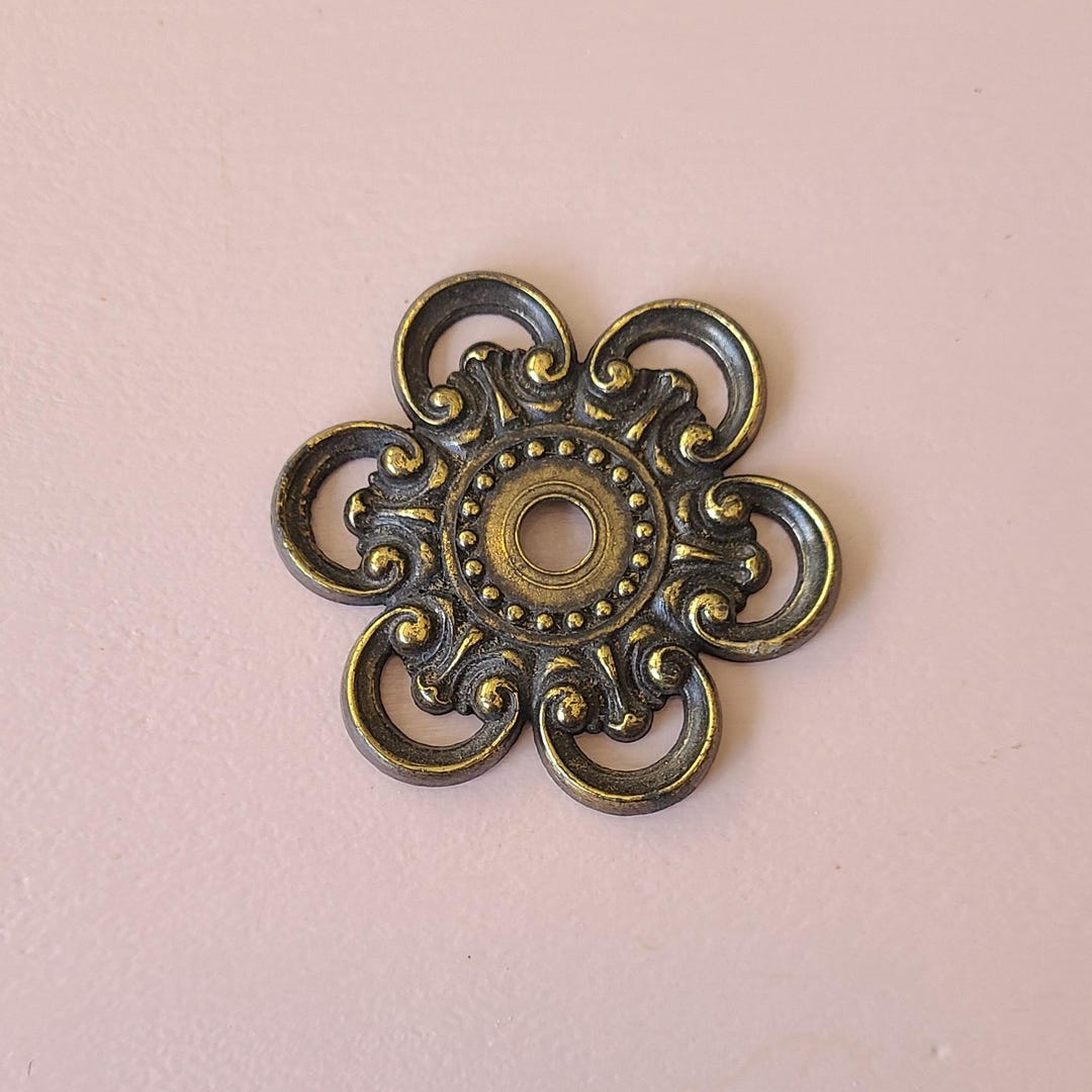 Vintage Antique Brass Backplates. Decorative Cabinet, Drawer Hardware ...