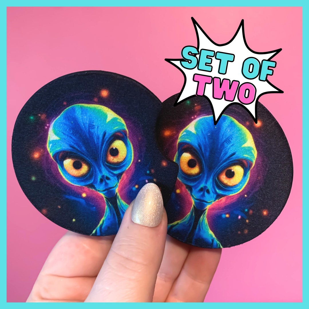 Alien Coaster, Sci Fi Gifts, Neon Alien, Alien Car Accessories, Car ...