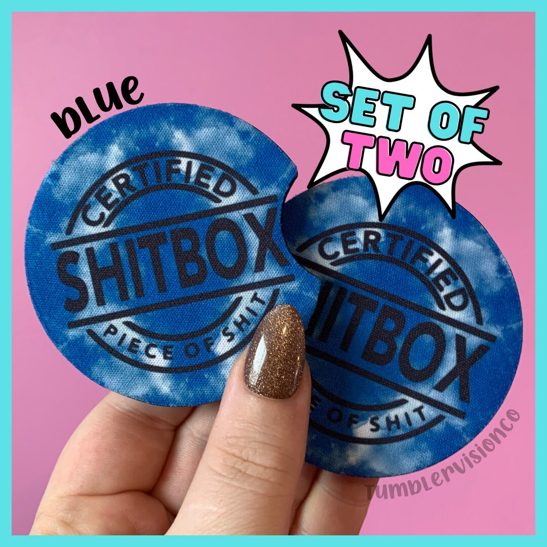 Certified Shitbox, Car Accessories, Car Coasters Pack, Car Cupholder ...