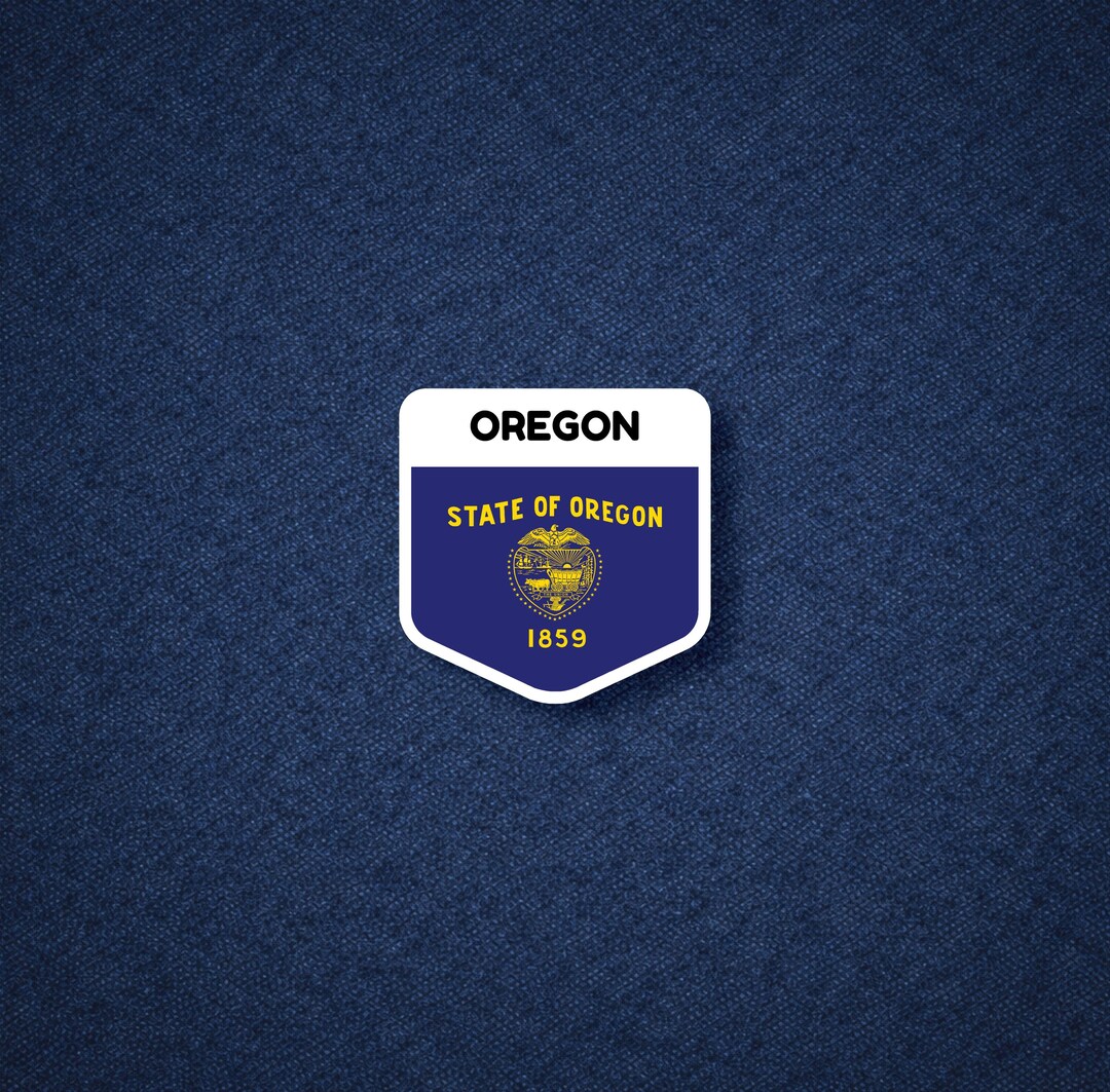 Flag Shield Sticker | States Series | Oregon (OR) | Waterproof - Etsy