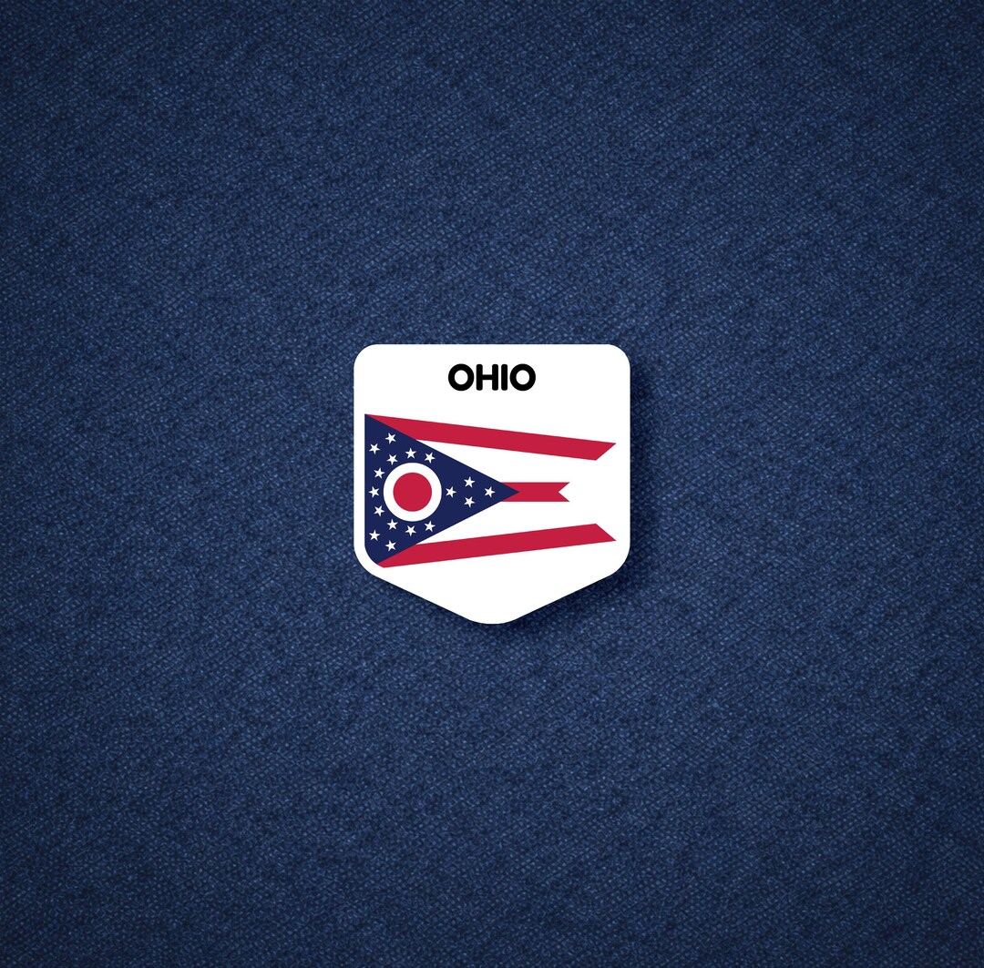 Flag Shield Sticker | States Series | Ohio (OH) | Waterproof - Etsy