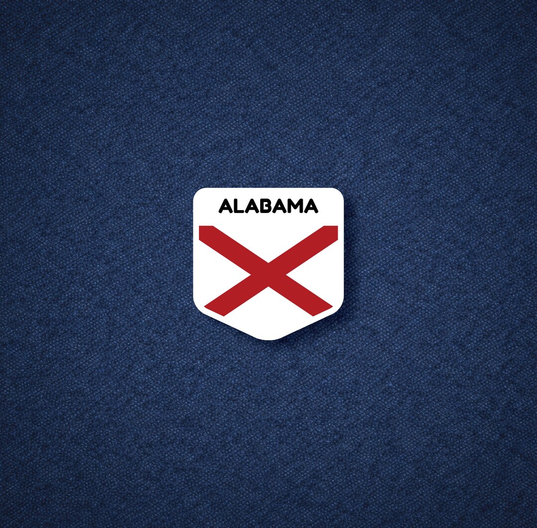 Flag Shield Sticker | States Series | Alabama (AL) | Waterproof - Etsy