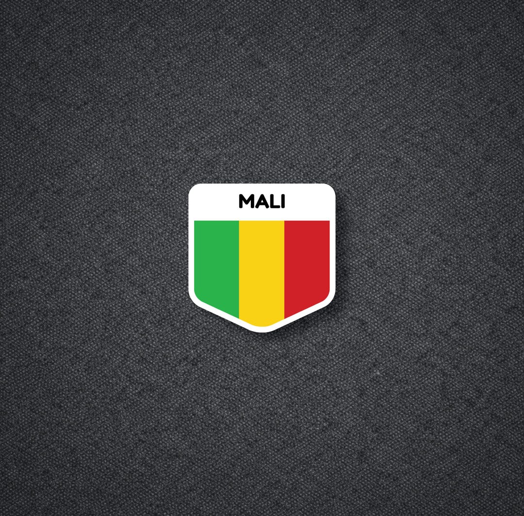 Flag Shield Sticker | Country Series | Mali (ML) | Waterproof - Etsy