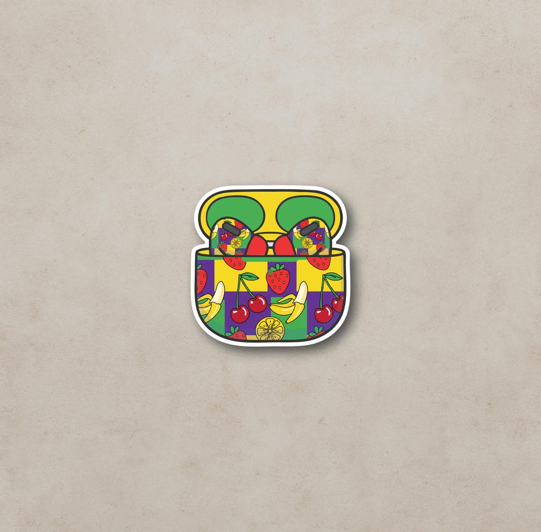 AirPod Sticker | Tropical Fruit | Waterproof Sticker - Etsy