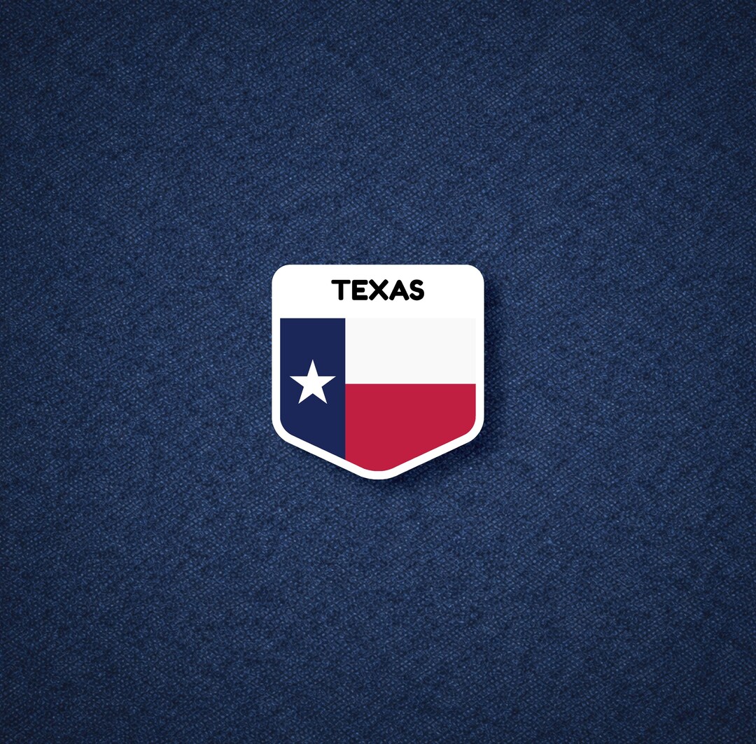 Flag Shield Sticker | States Series | Texas (TX) | Waterproof - Etsy