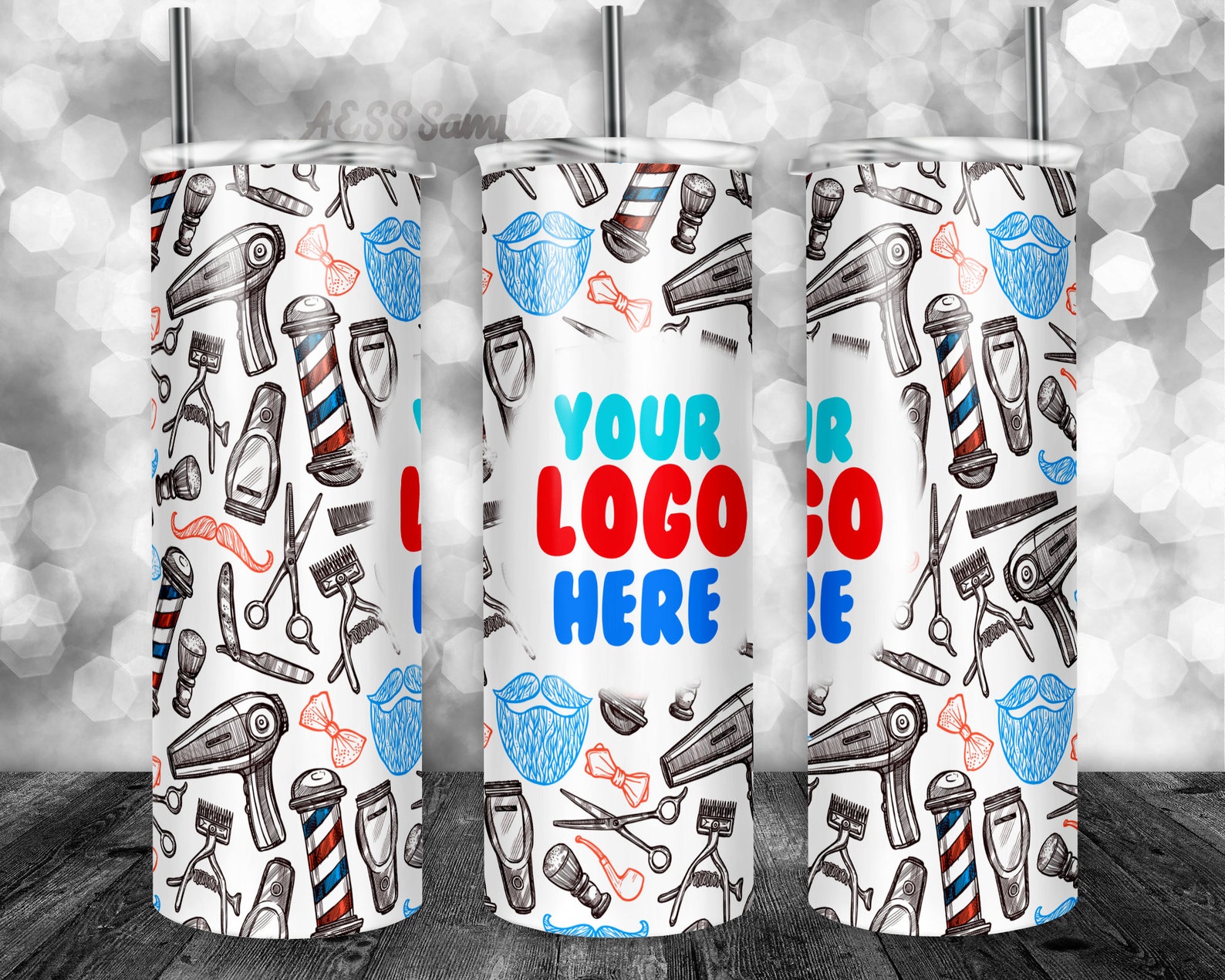 Barber Tumbler Design – 20oz Skinny Sublimation PNG Wrap for Barbers - Etsy