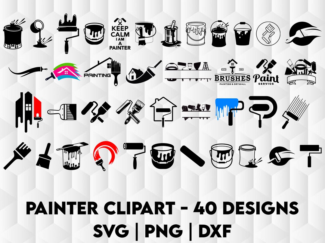 Painter Logo Designs PNG SVG DFX Great for Cricut and - Etsy