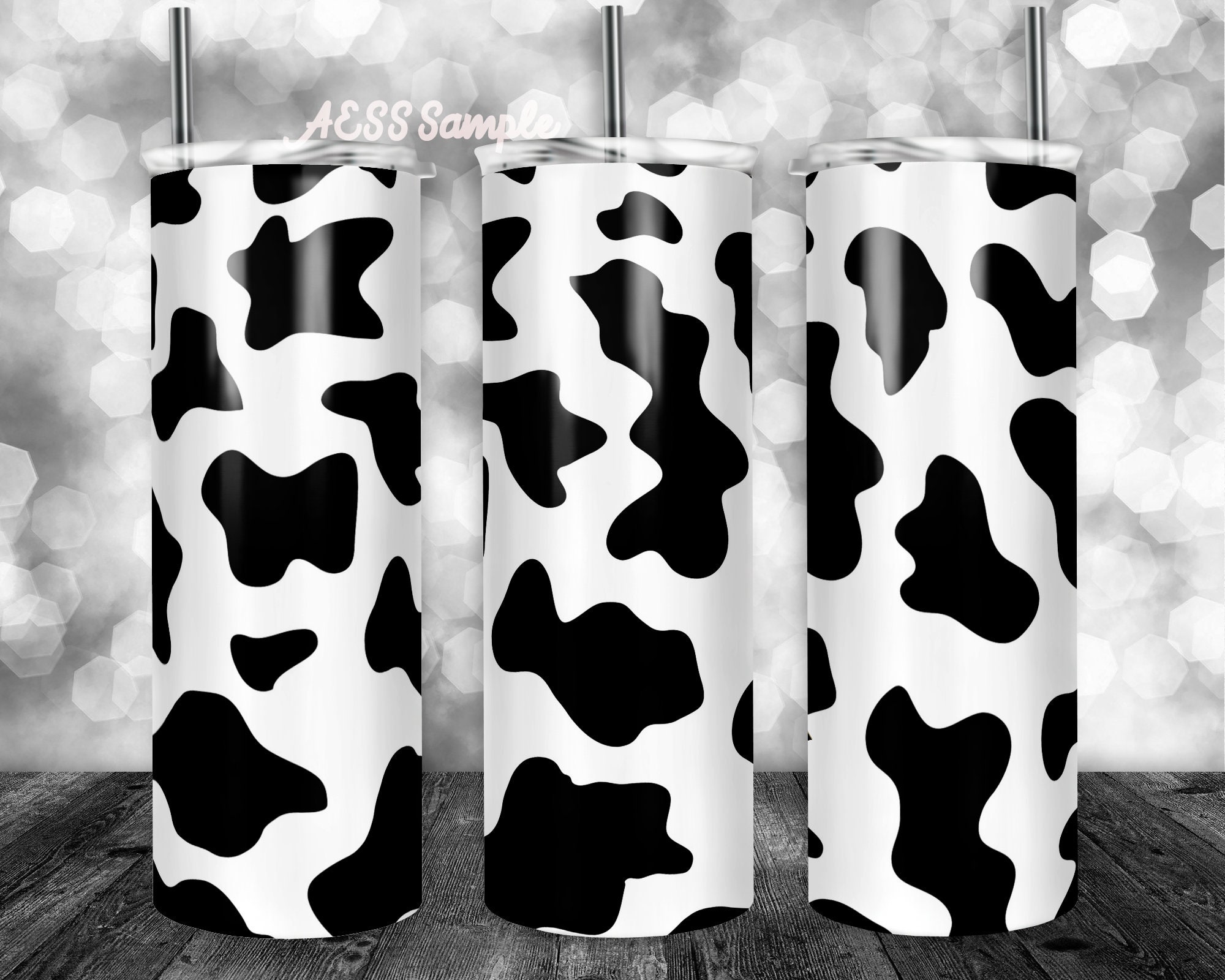 Cow Print Tumbler Design Straight Design Great for 20oz - Etsy