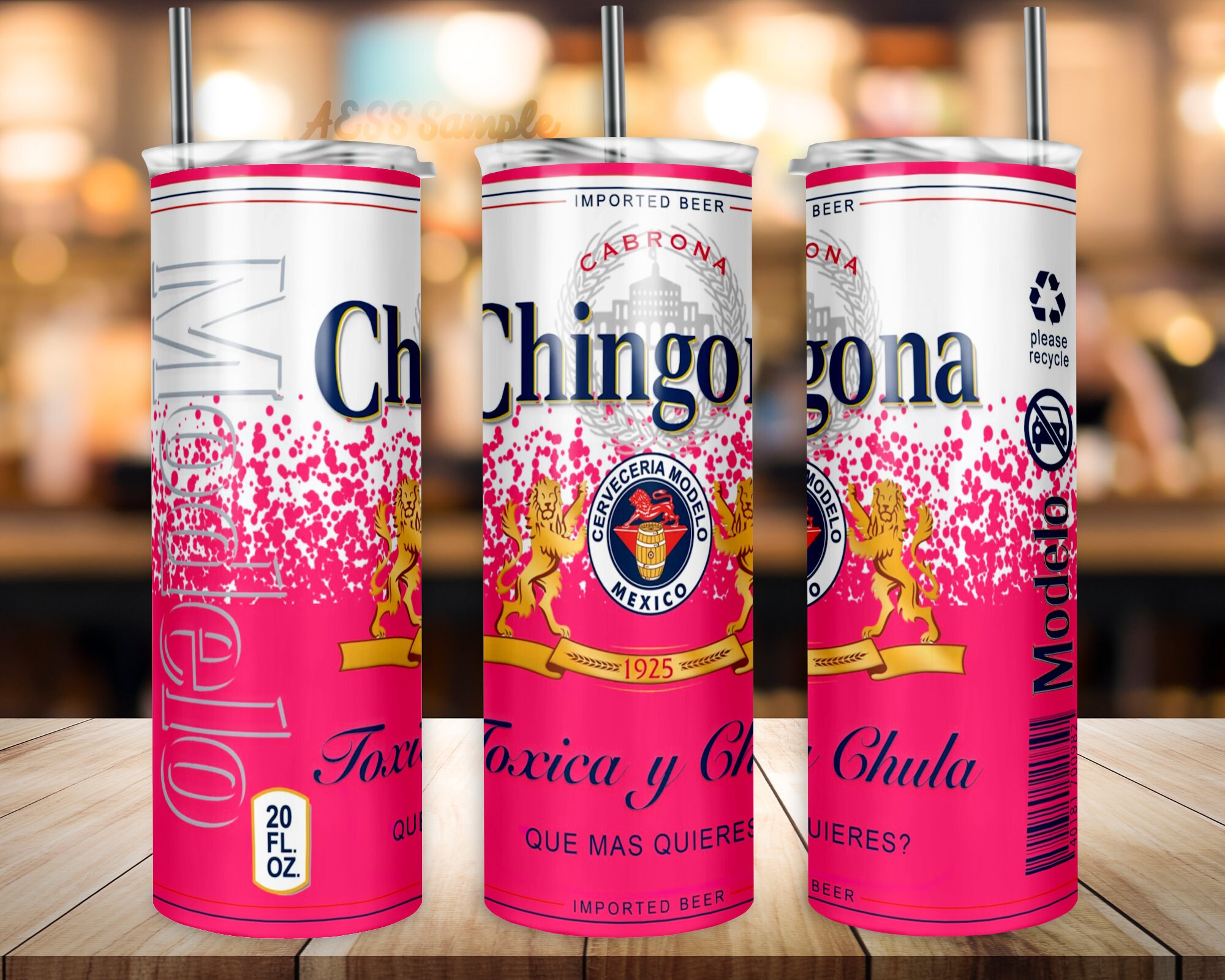 Chingona Tumbler Design Straight Design 20oz Skinny Tumbler - Etsy