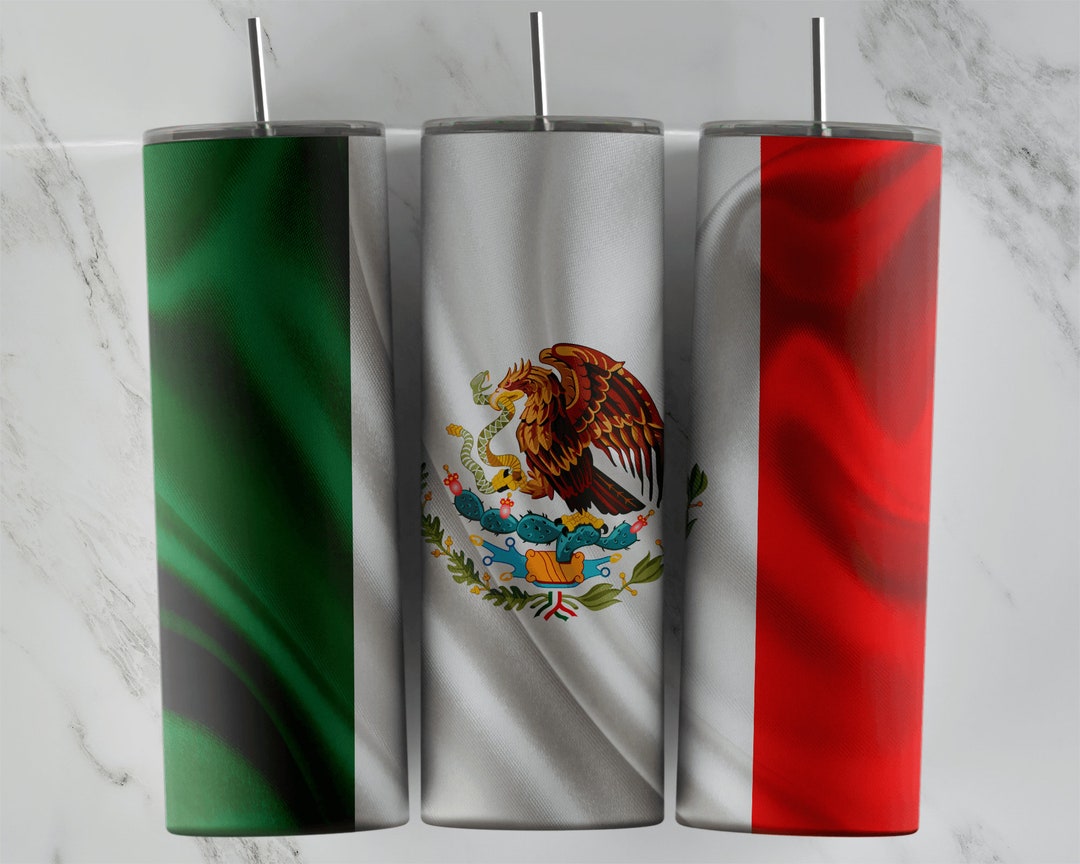 Mexican Flag Tumbler Design, 20oz Skinny Tumbler Wrap, Tumbler Template ...