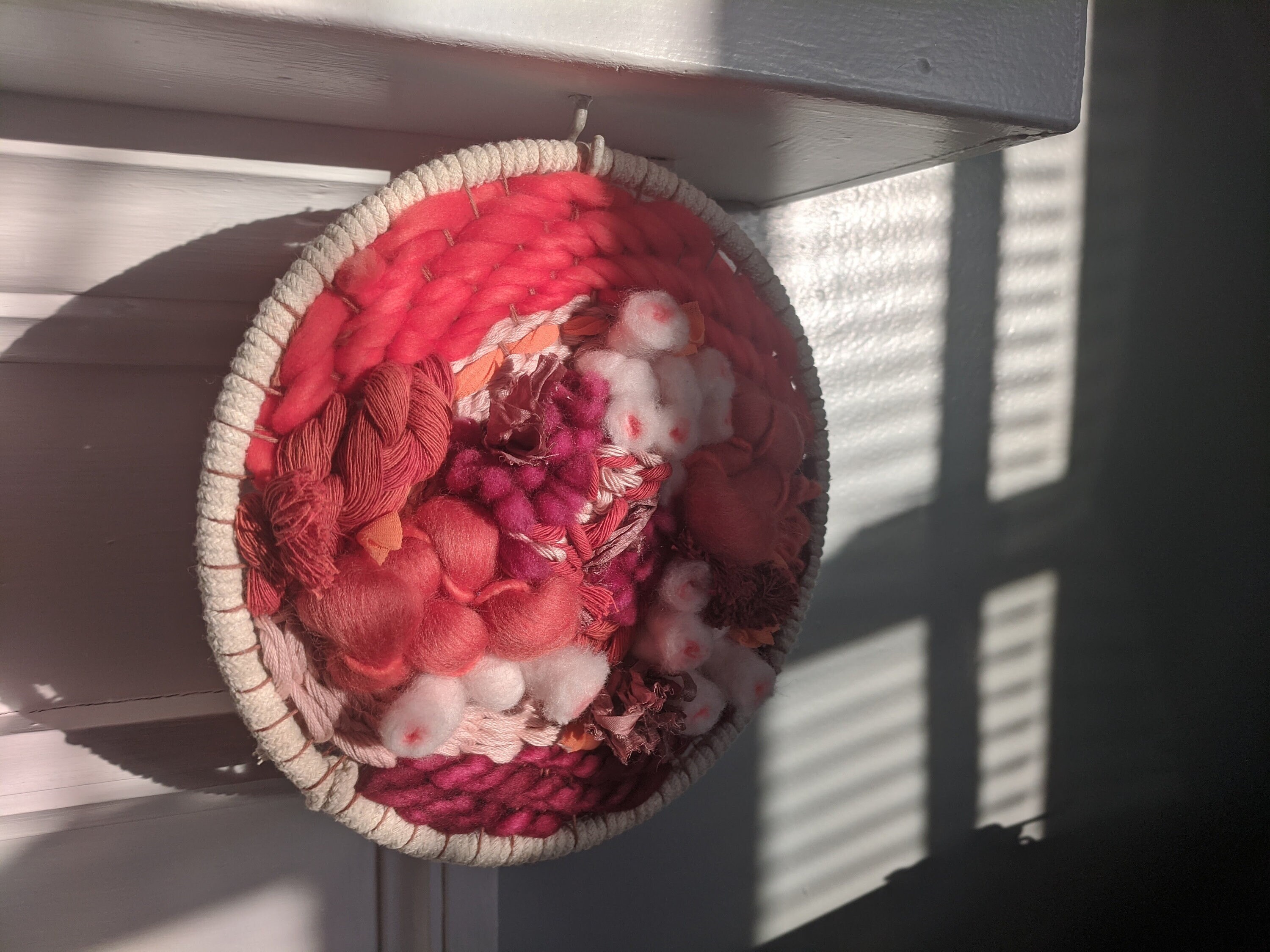 Orange Round Weaving, Modern Weaving, Round Tapestry, Wall Decor - Etsy