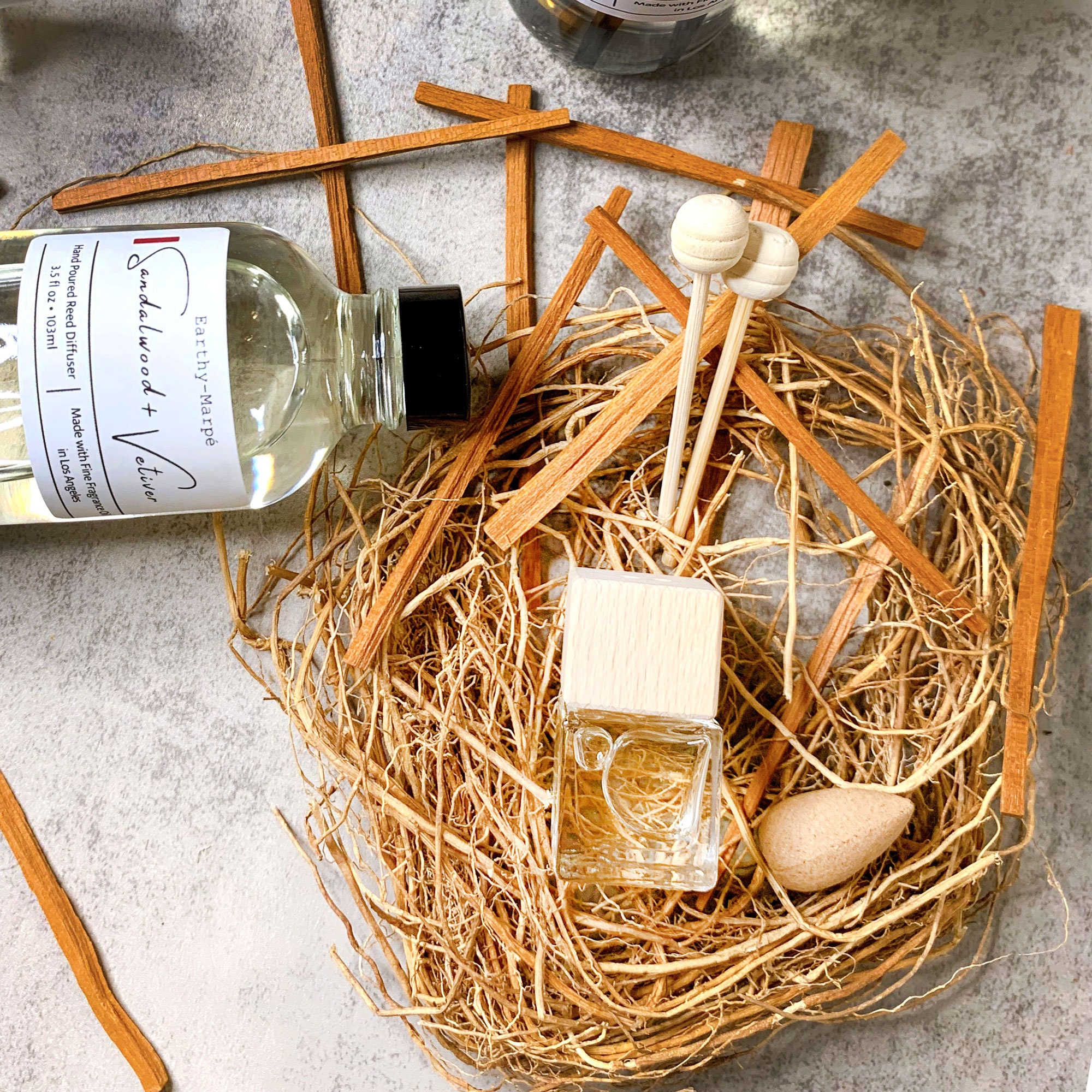 CAR DIFFUSER Mini Car Reed Diffuser Refillable Oil Diffuser - Etsy