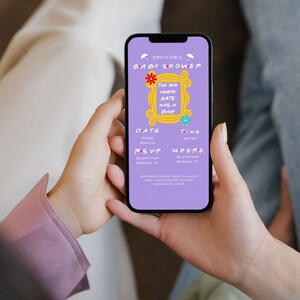 Editable Friends Baby Shower Invitations, Baby Shower Invitation ...