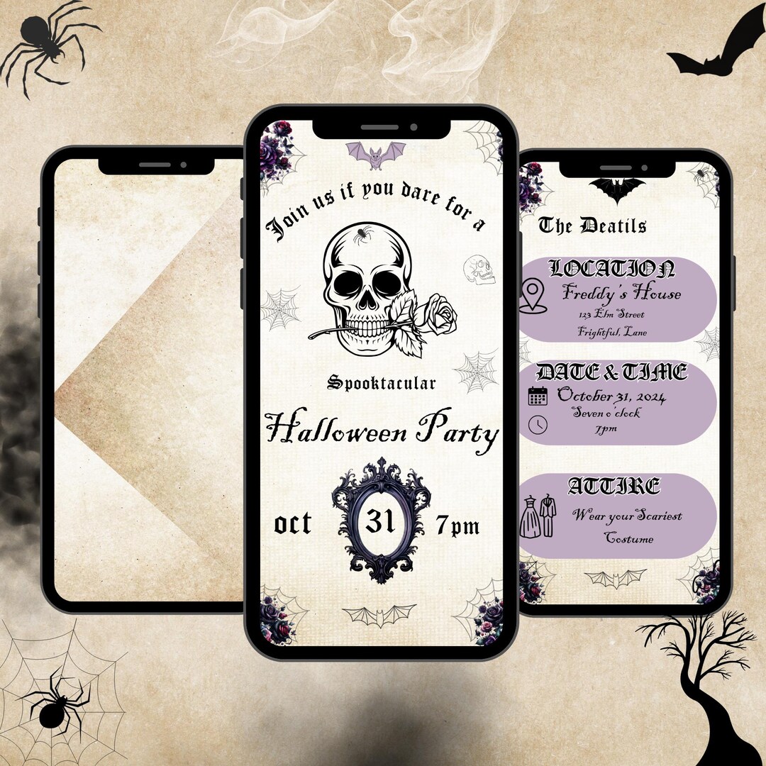 Spookyhalloween Party Invitation, Spooky Halloween Invite ,digital ...