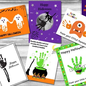 Halloween Handprint Art Bundle, Handprint DIY Craft, Craft for Kids ...
