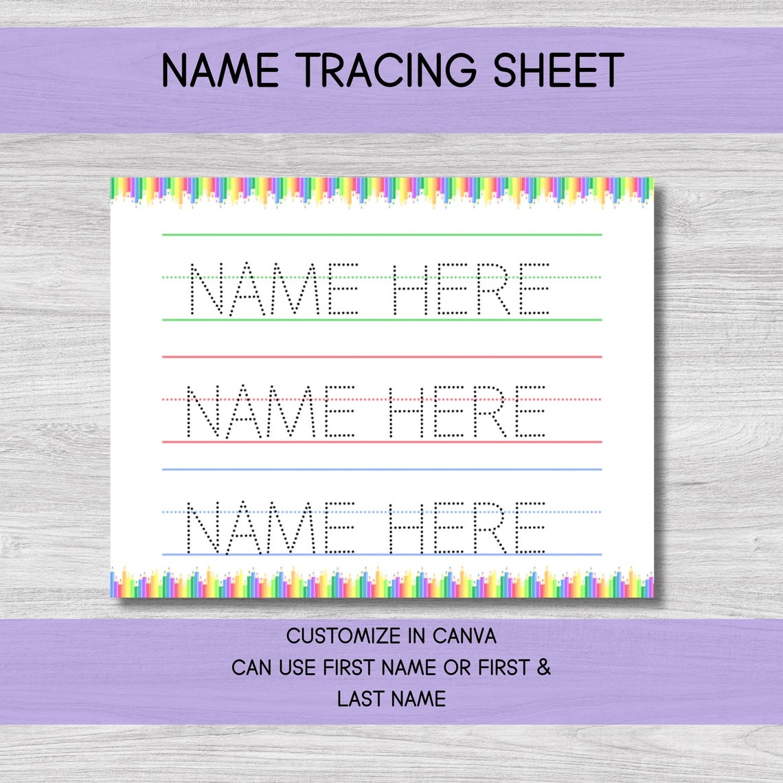 Printable Name Tracing Sheet, Name Tracing Practice , Prek Name Tracing ...
