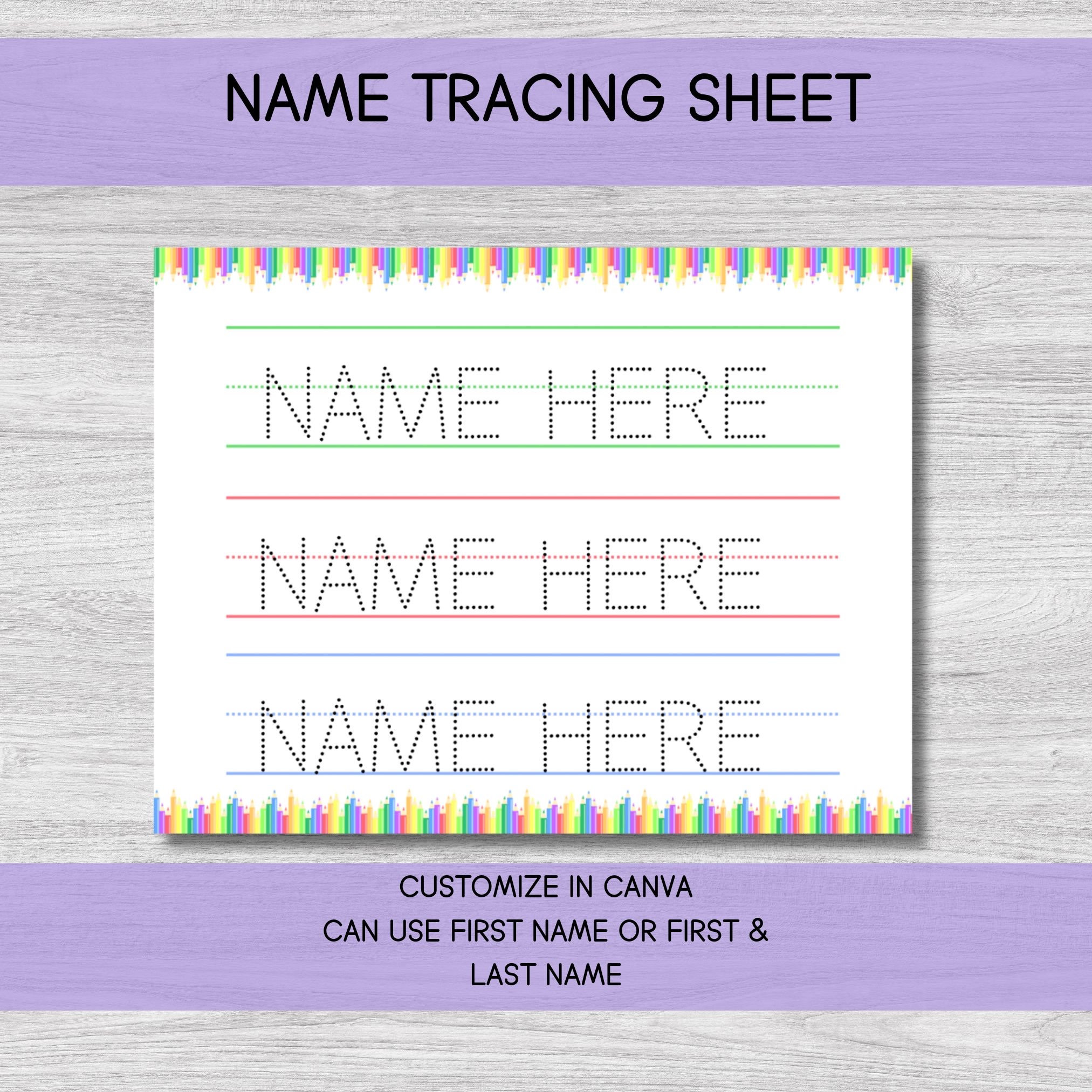 Printable Name Tracing Sheet, Name Tracing Practice , Prek Name Tracing ...