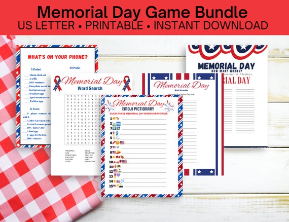 Memorial Day Gamesword Scramble Party Game Word Game for - Etsy
