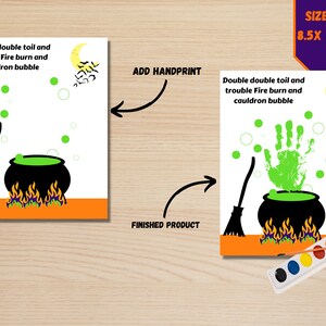 Halloween Handprint Art Bundle, Handprint DIY Craft, Craft for Kids ...