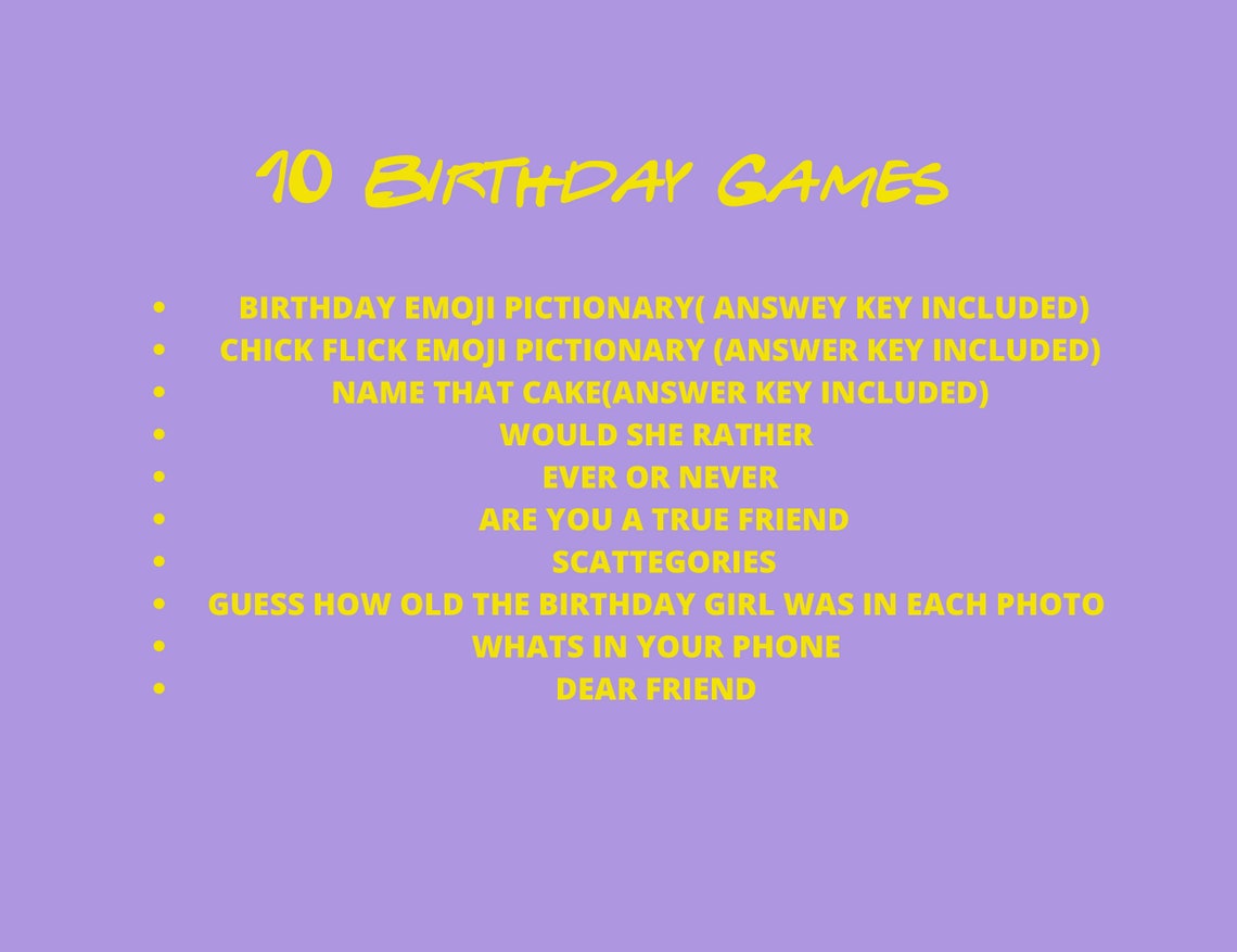 Friends Themed Birthday Party Games Bundle, Friends TV Show ,birthday ...