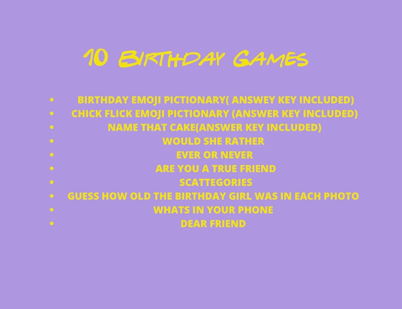 Friends Themed Birthday Party Games Bundle, Friends TV Show ,birthday ...