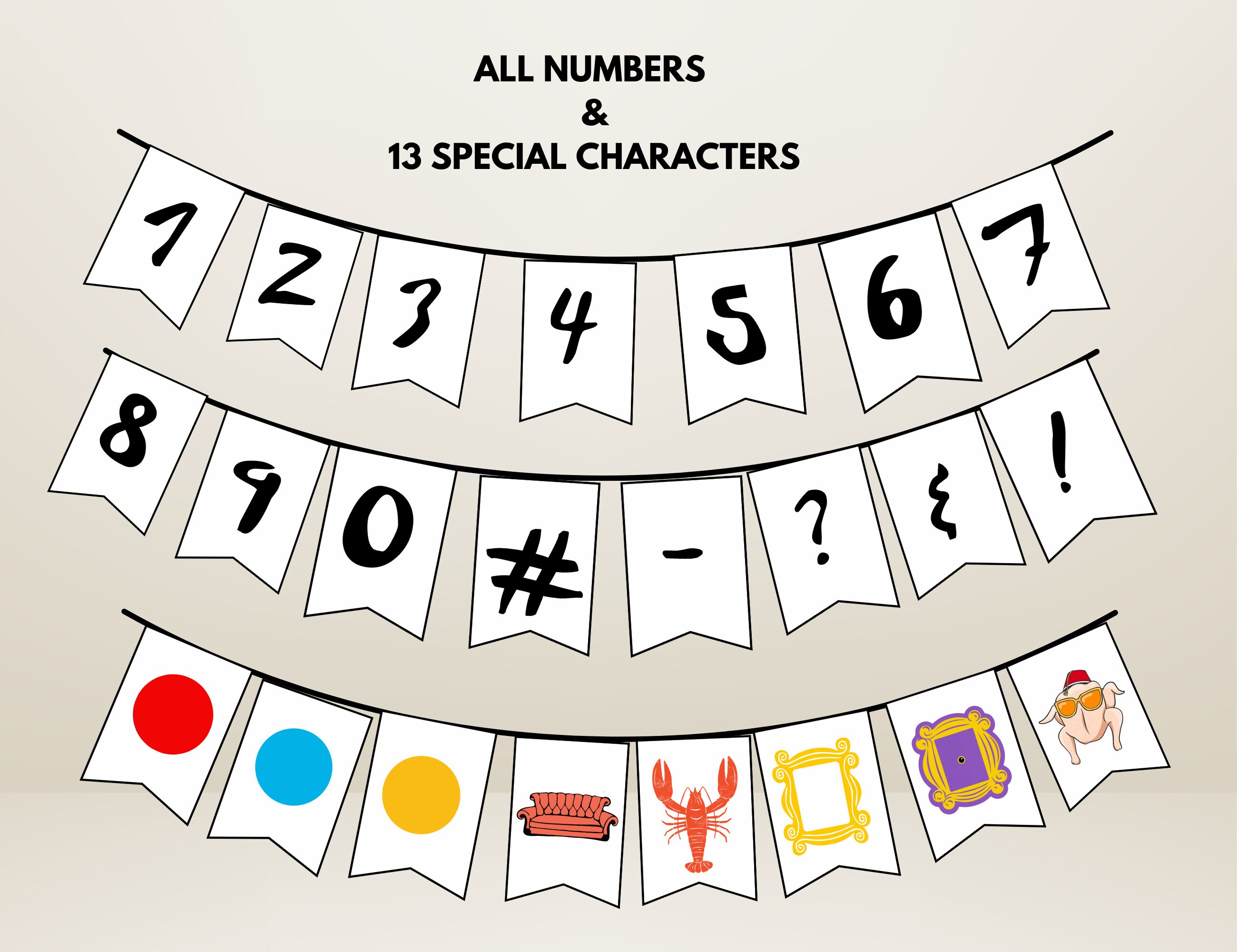 Friends Banner, DIY Custom Friends Themed Banner, Baby Shower ...