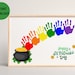 St. Patricks Day Handprint Art, Keepsakes Craft, Classroom Decor, Baby ...