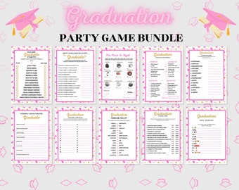 Graduation Game Bundle, 10 Graduate Games Printable, Party Games for ...