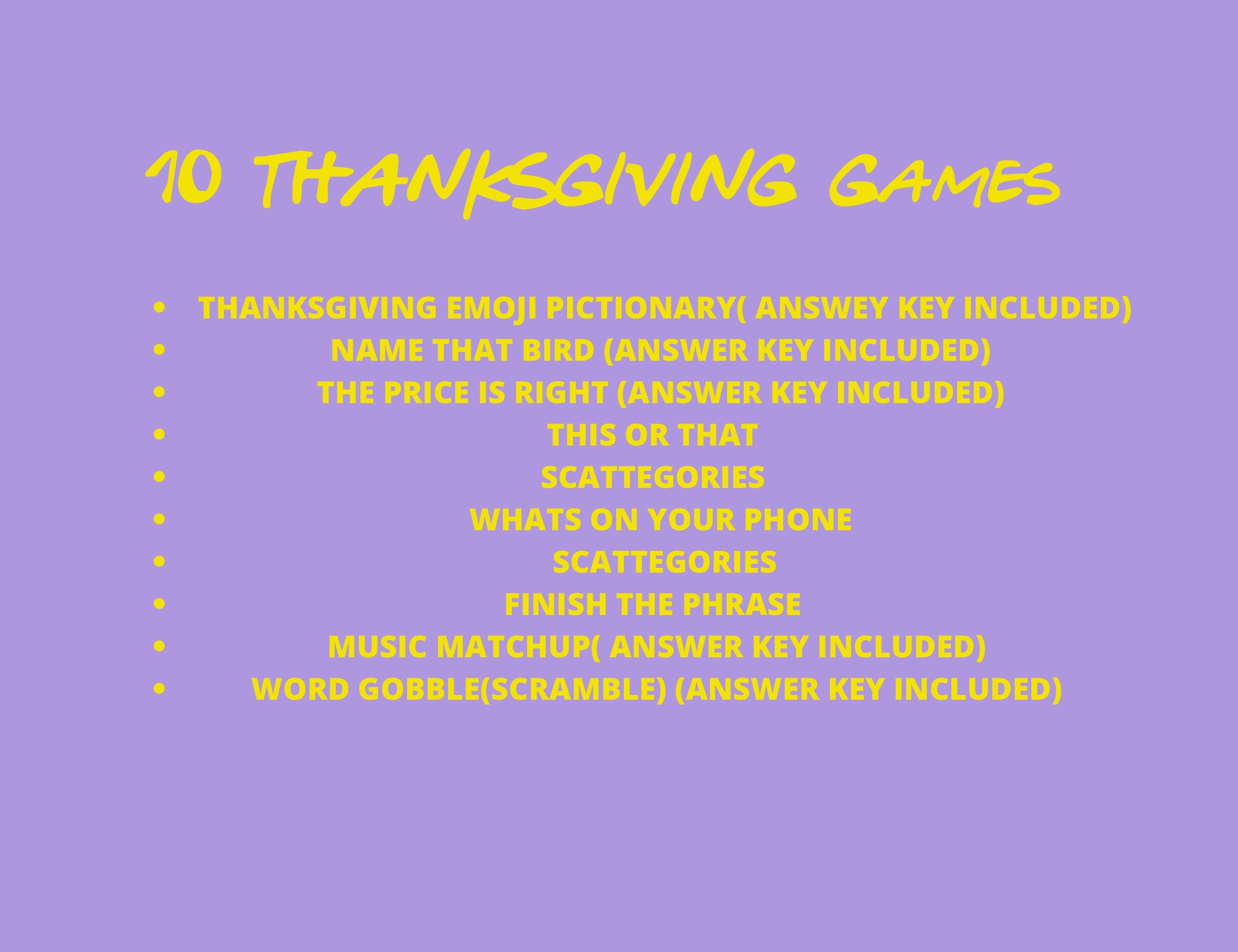 Friends Themed Thanksgiving Game Bundle Friendsgiving Games - Etsy