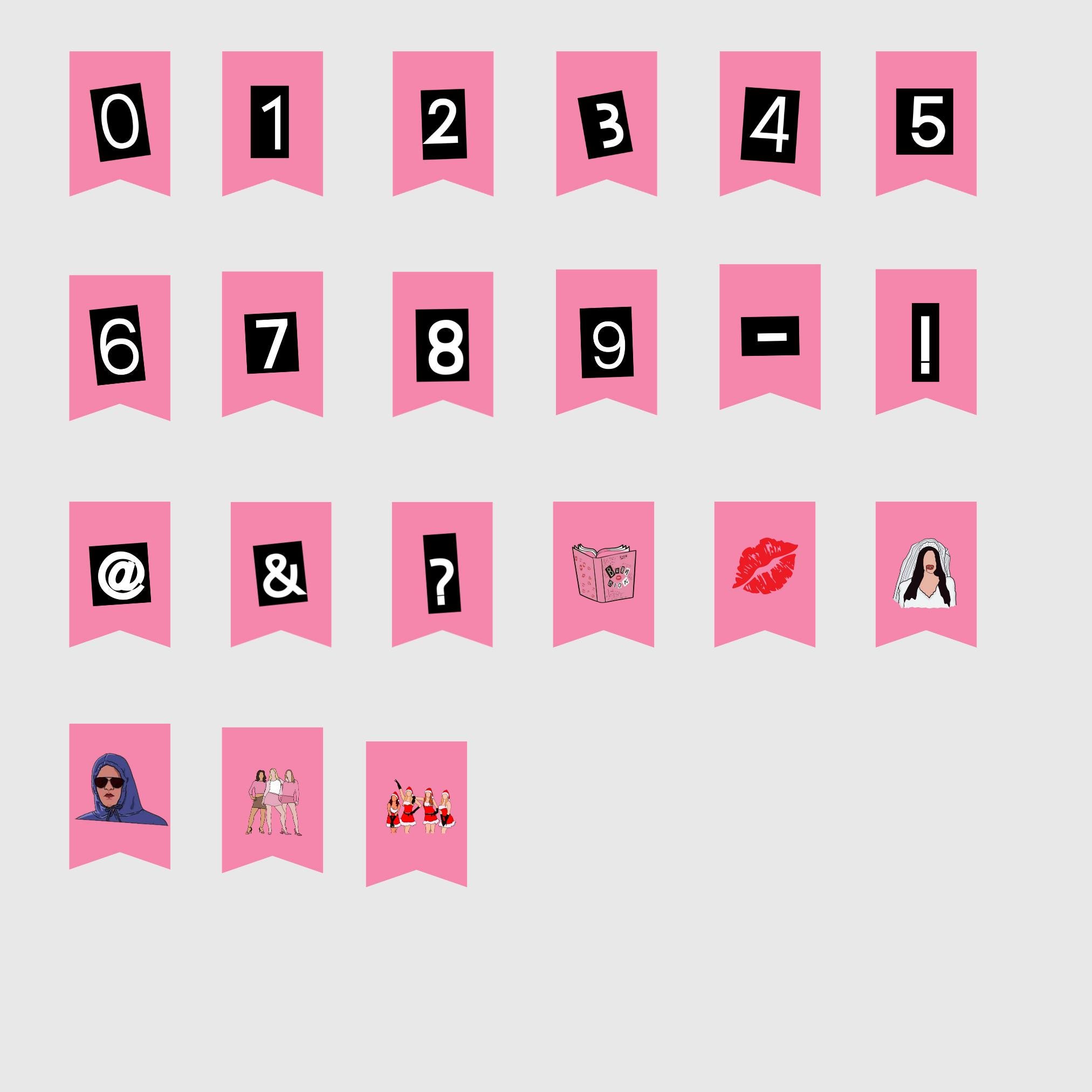 Pink Party Banner, DIY Printable Alphabet (instant Download) - Etsy