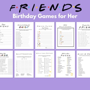 Friends Themed Birthday Party Games Bundle, Friends TV Show ,birthday ...