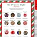 Christmas the Price is Right Game, Guess the Price Game, Holiday Party ...