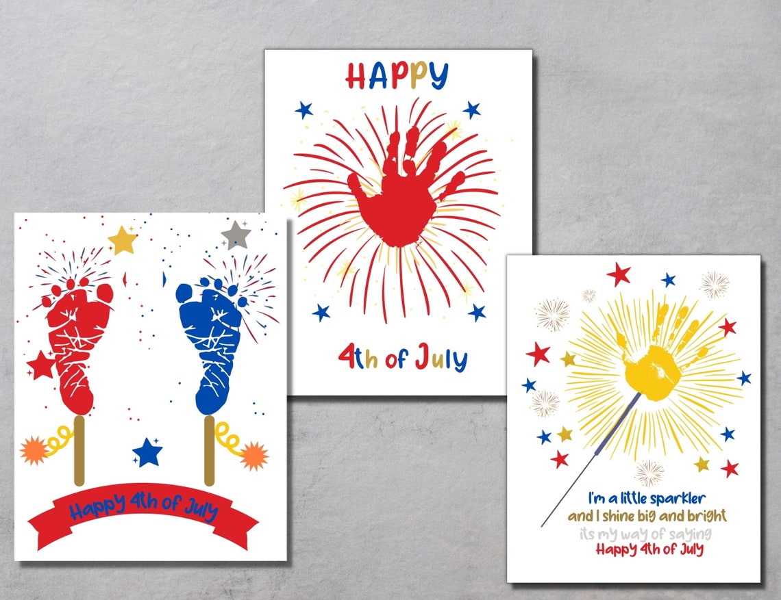 Independence Day Handprint Art, Bundle, My First 4th of July, Preschool ...