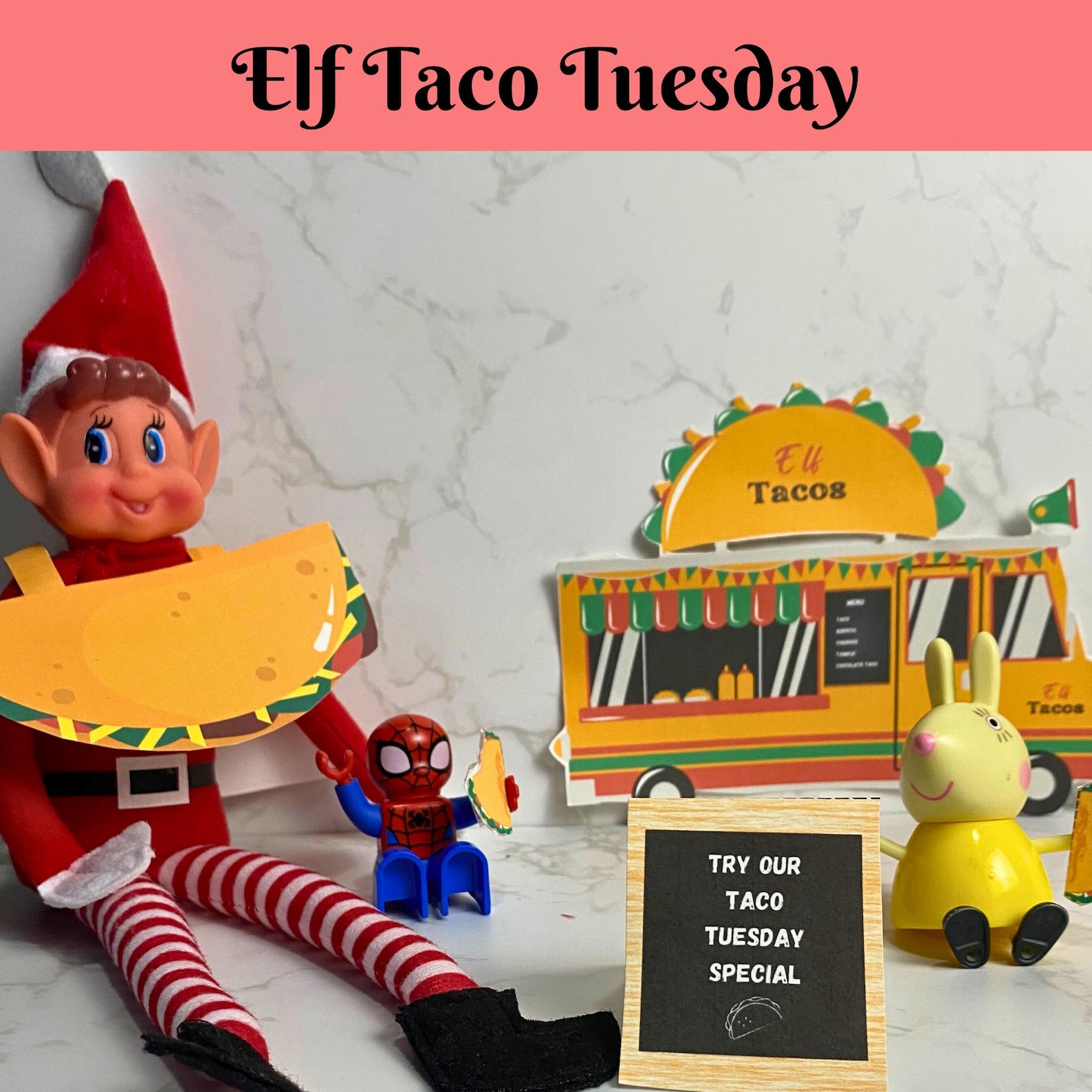Printable Taco Tuesday Elf Props, DIY Elf Accessories (instant Download ...