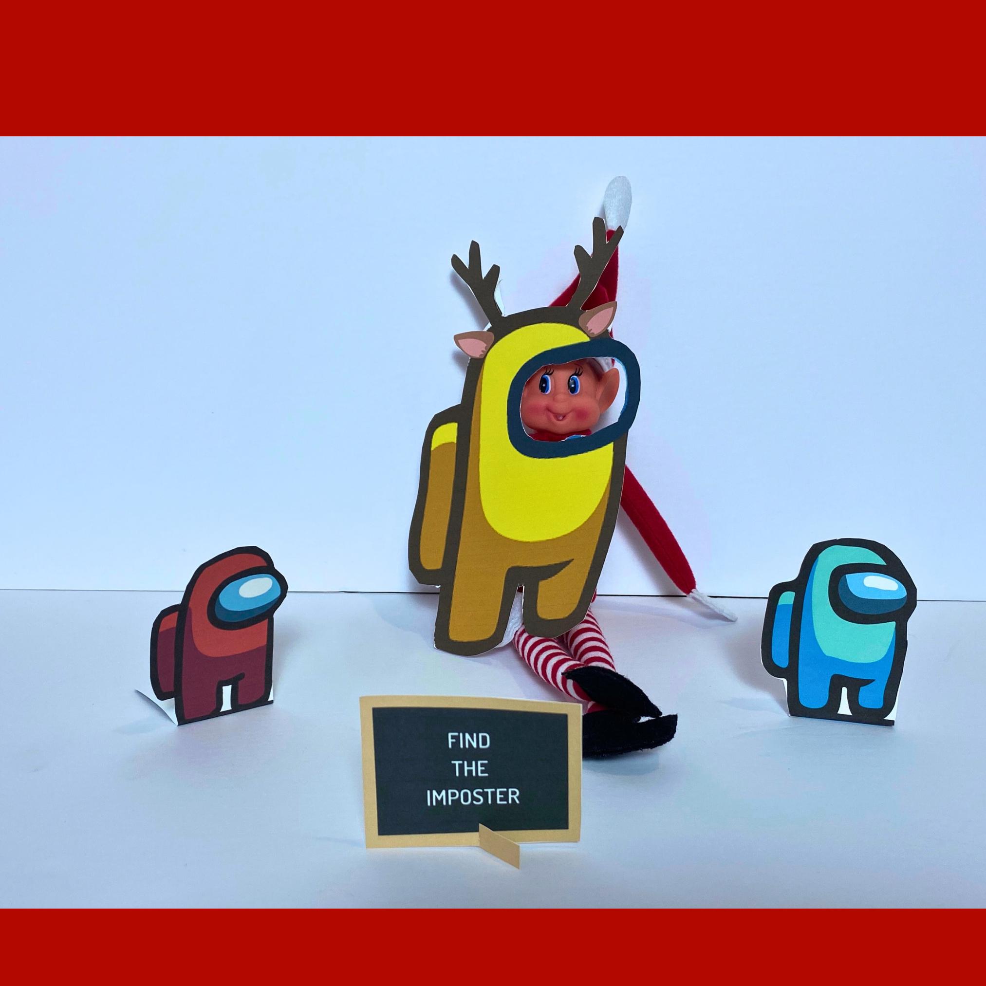 Printable Elf Video Gamer, Elf Creeper, Elf Among Us, Elf Accessories ...