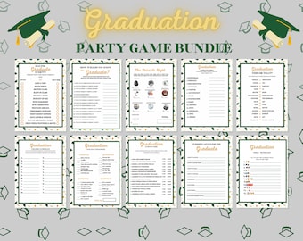 Graduation Game Bundle, 10 Graduate Games Printable, Party Games for ...