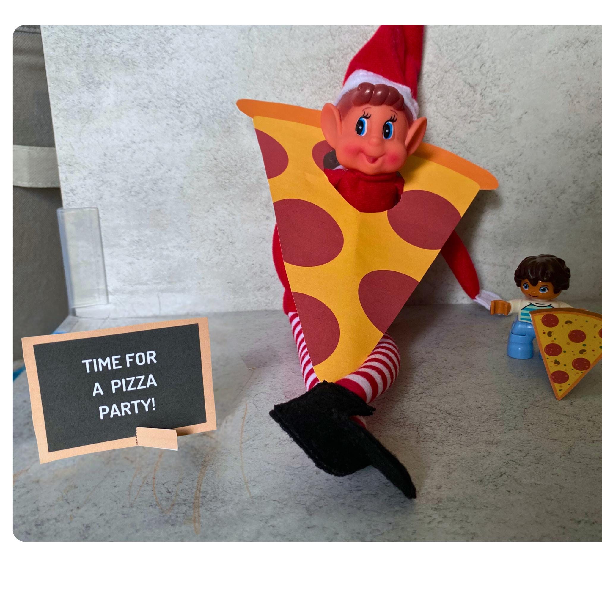 Printable Pizza Party Elf Props, DIY Elf Costume (instant Download) - Etsy