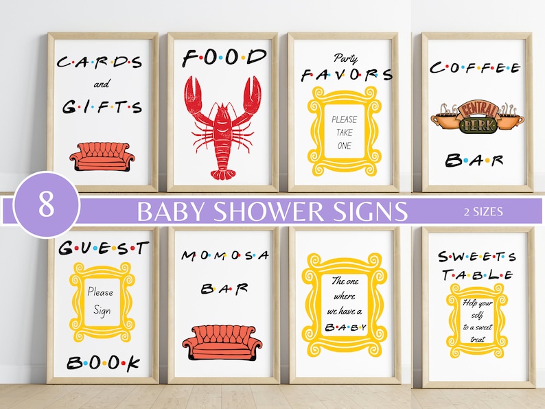 Friends Theme Baby Shower Mega Party Bundle, Printable, Friends TV Show ...