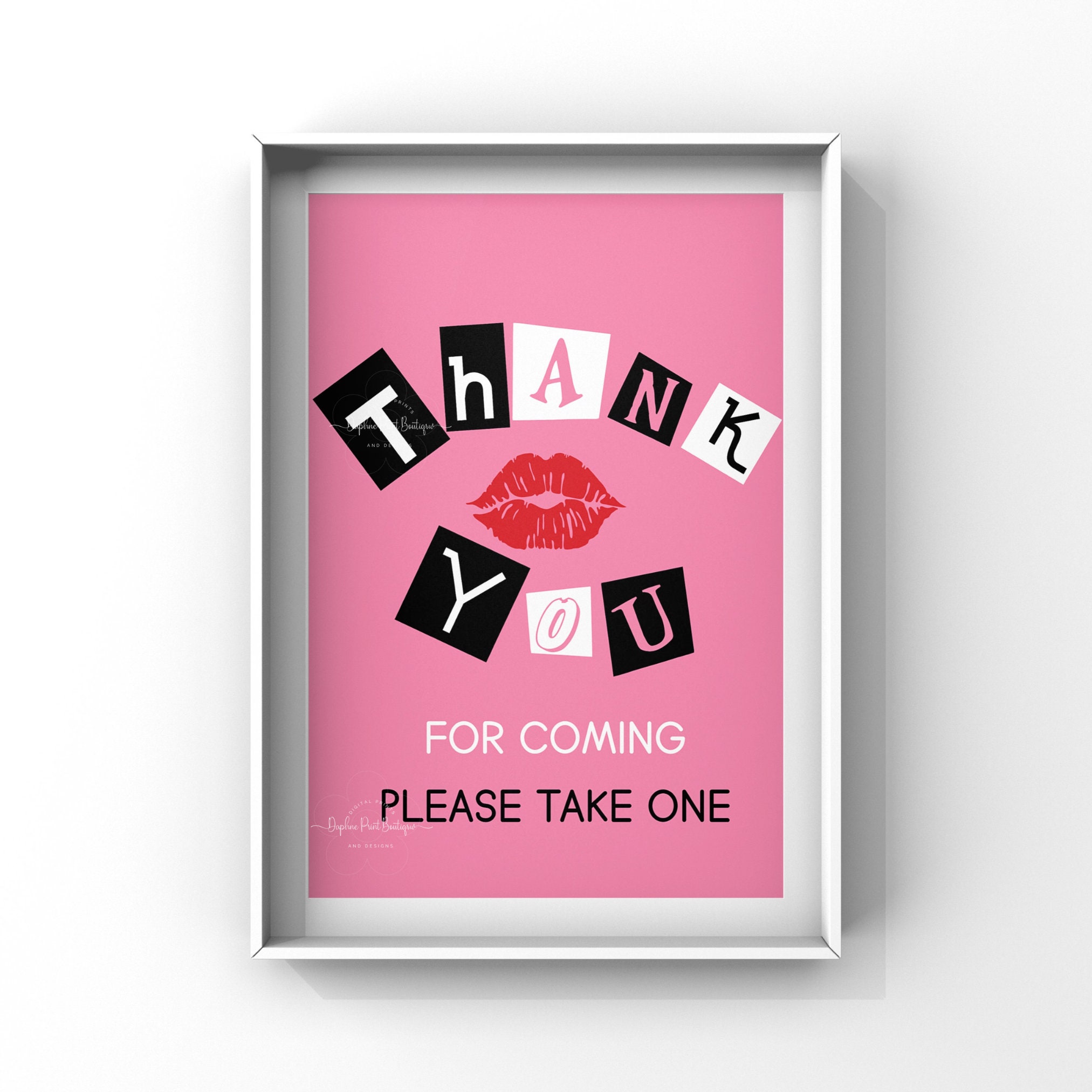 Pink Girls Theme Party Sign Bundle, Movie Themed Poster, Birthday ...
