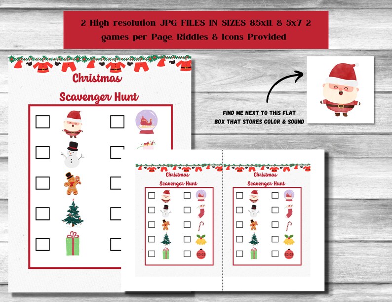 Christmas Scavenger Hunt Printable, Kids Christmas Classroom Activity ...
